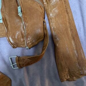 Mauritius | Jackets & Coats | Brown Mauritius Genuine Leather Jacket ...